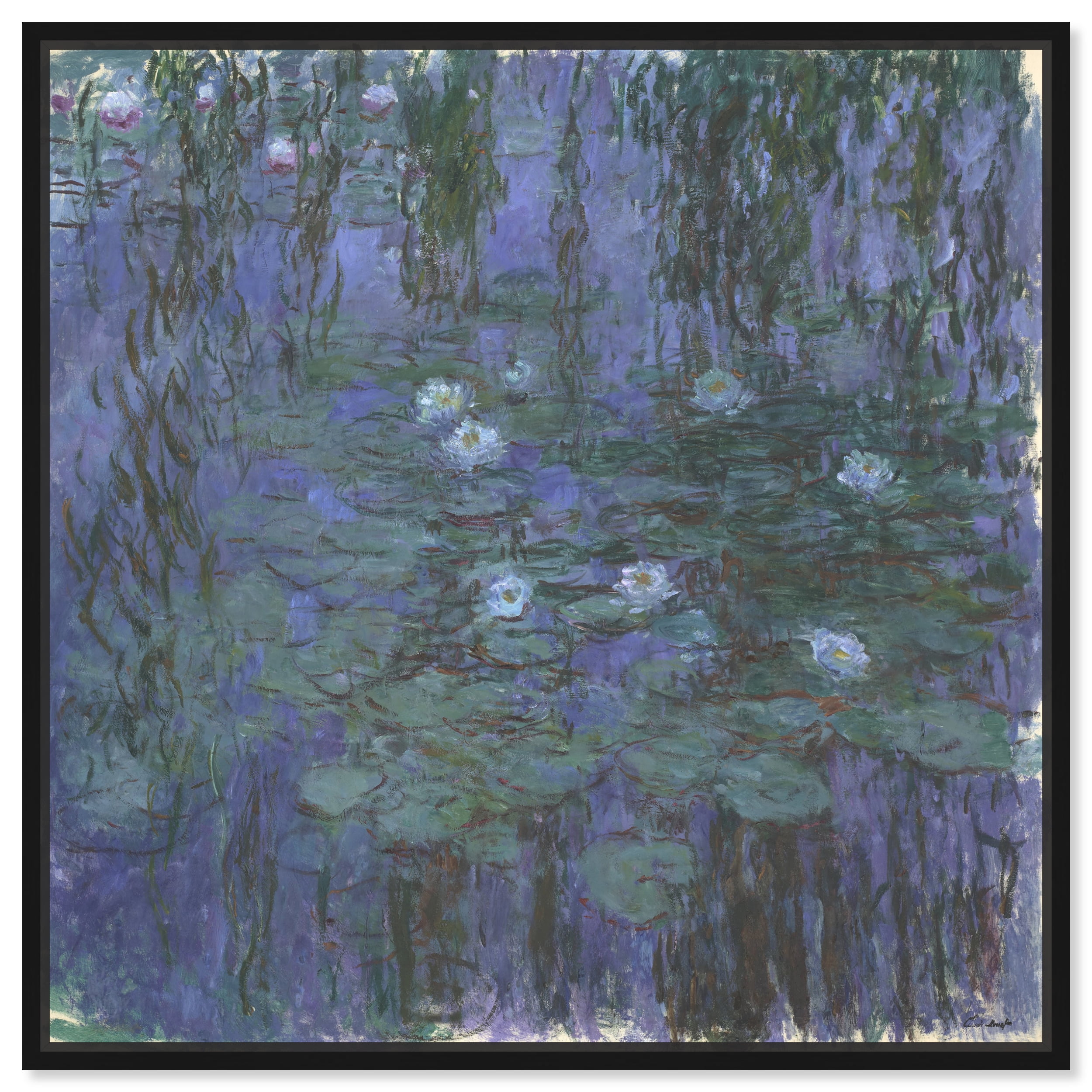 Claude Monet-Blue Water Lilies Blue Monet Art Prints Canvas Wall Art by ...