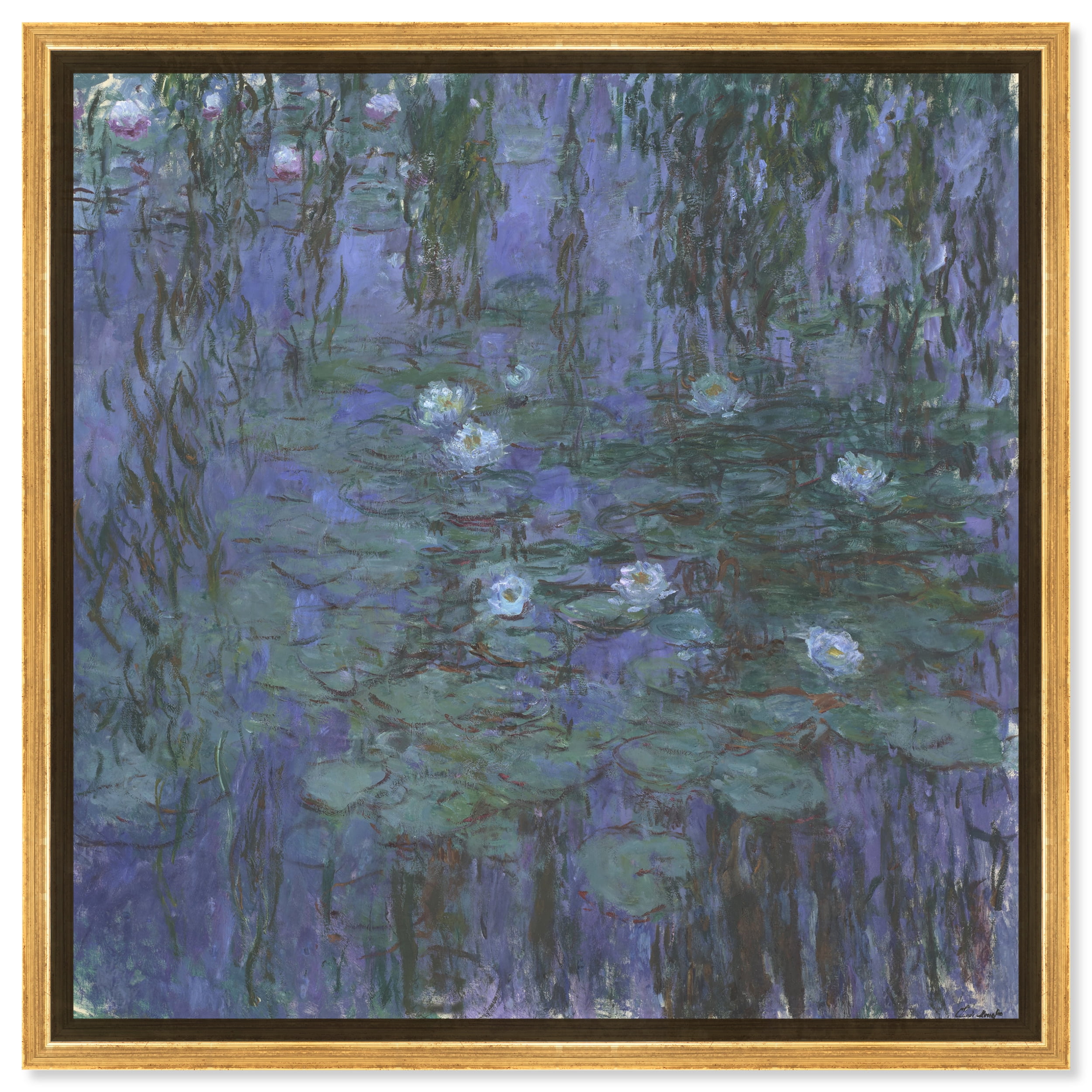 Claude Monet-Blue Water Lilies Blue Monet Art Prints Canvas Wall Art by ...