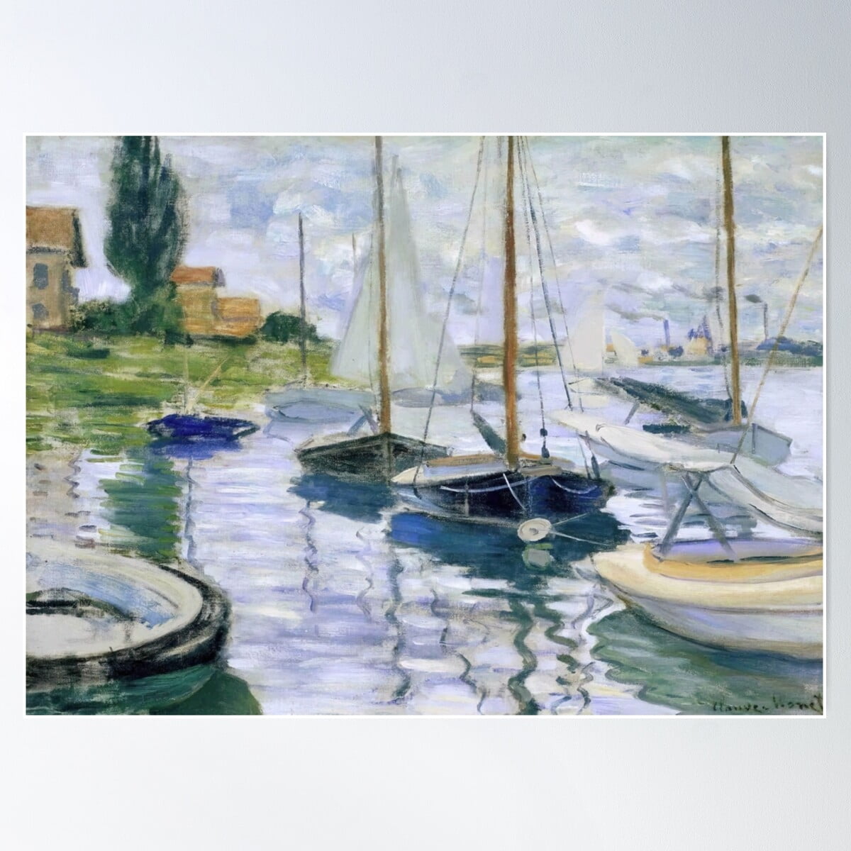 Claude Monet - Boats At Rest, At Petit-Gennevilliers Poster Wall Art ...