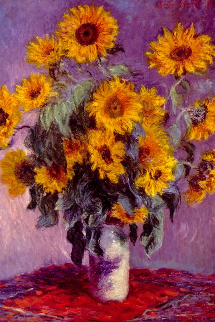 Claude Monet Bouquet of Sunflowers 1881 Impressionist Oil Still Life ...