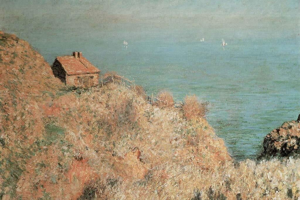 Claude Monet Cabin Of The Customs Watch Impressionist Landscape ...
