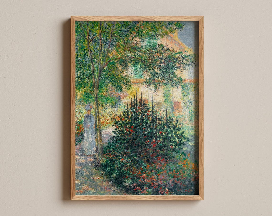 Claude Monet Camille Monet In The Garden - Impressionist Floral Art ...