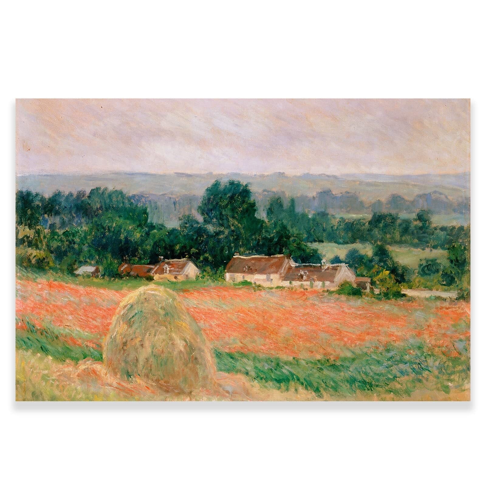 Claude Monet Canvas Wall Art - Haystack at Giverny Poster - Monet ...