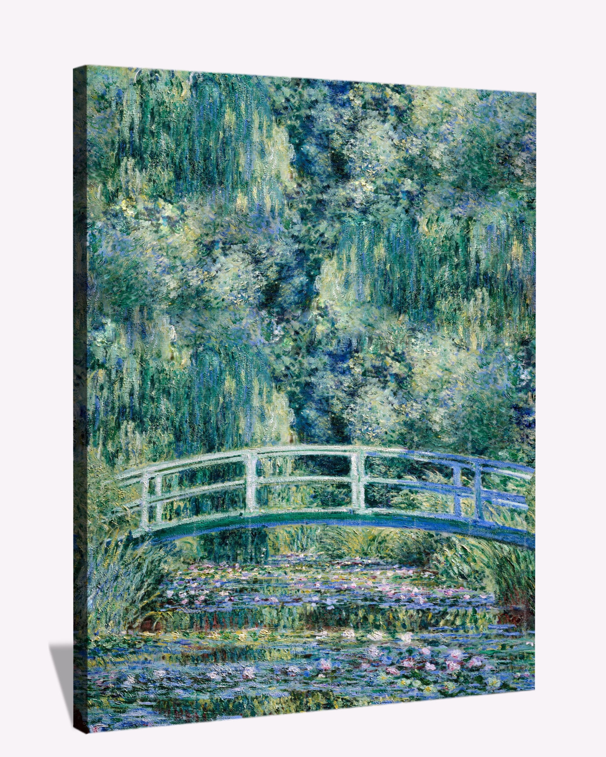 Claude Monet Canvas Wall Art Monet Bridge Framed Painting For Bedroom ...