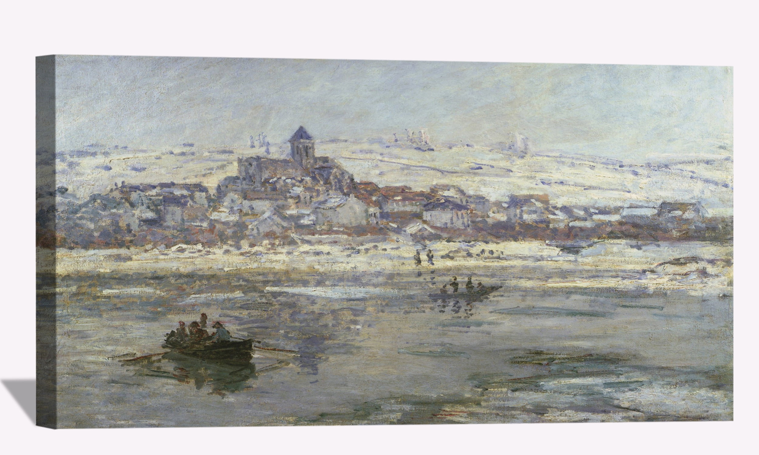 Claude Monet Canvas Wall Art Monet Vetheuil In Winter Framed Painting ...