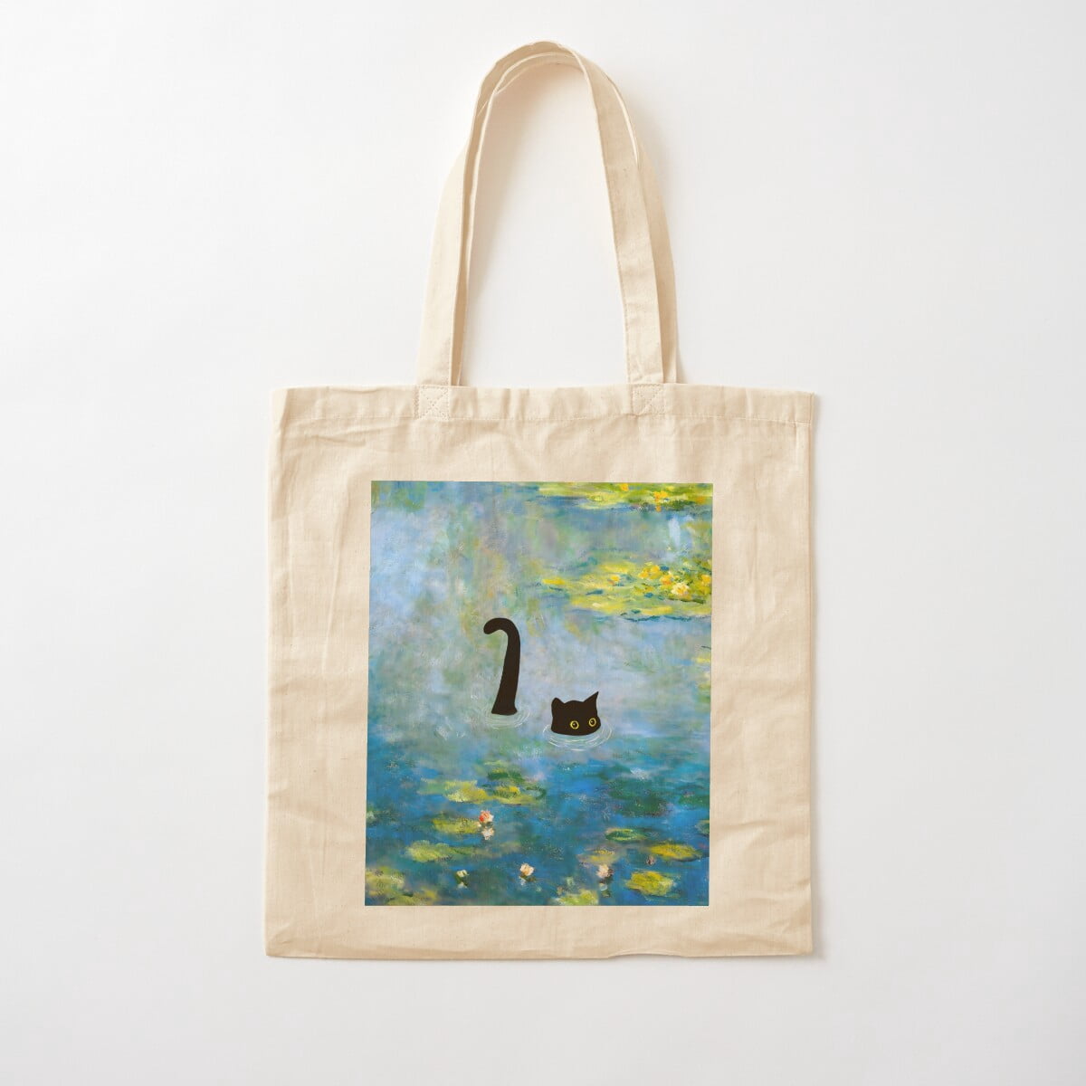Claude Monet, Cat In Water Lilies, 1906 Cotton Tote Bag Canvas Tote Bag ...