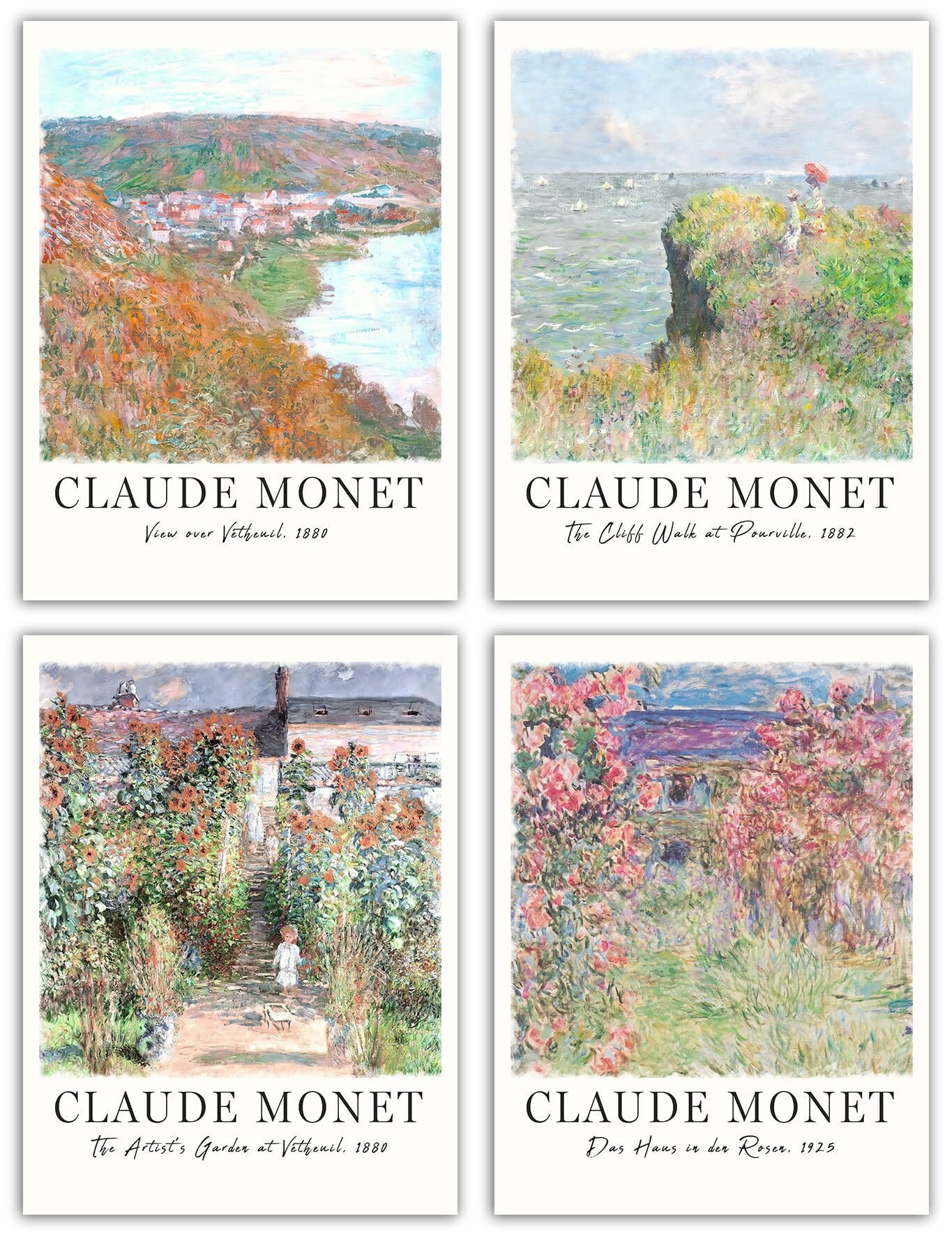 Claude Monet The Cliff Walk At Pourville Modern Wall Art Victorian ...