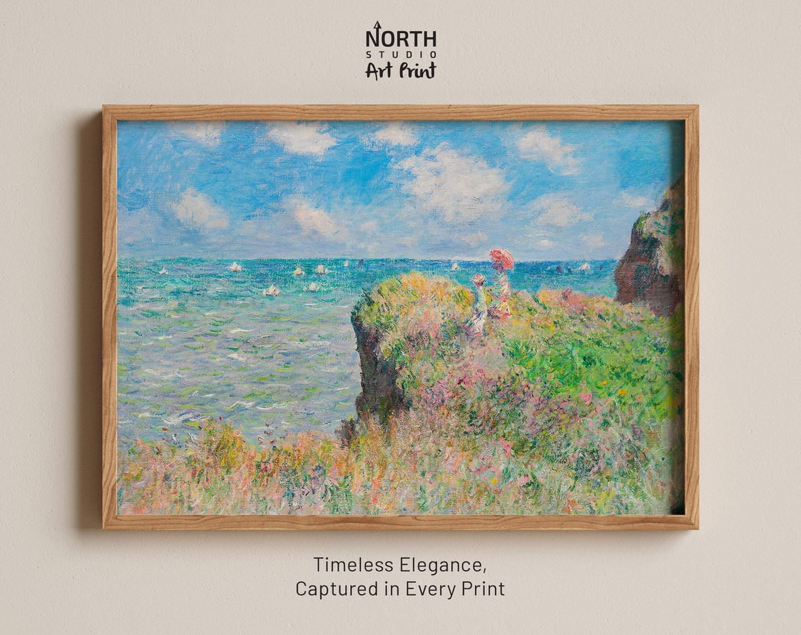 Claude Monet Cliff Walk At Pourville Poster, Claude Monet Poster Print ...