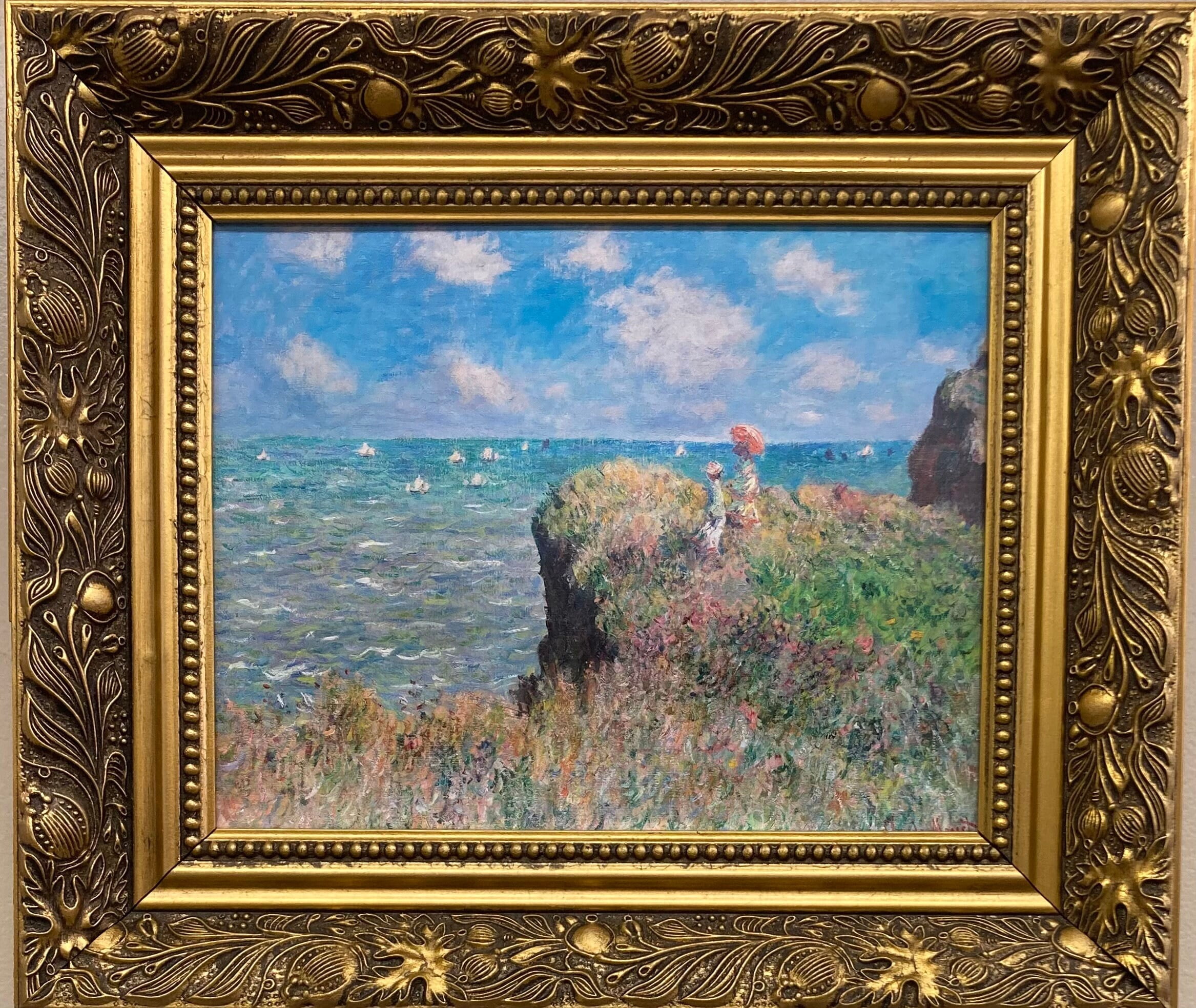 Claude Monet "Cliff Walk at Pourville 1882" FRAMED Art Masters ...