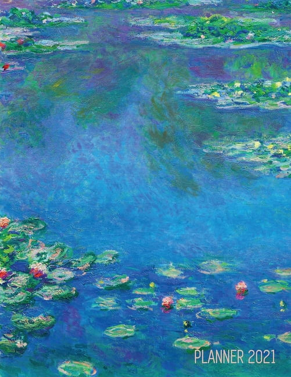 Claude Monet Daily Planner 2021: Water Lilies Painting Stylish Floral ...