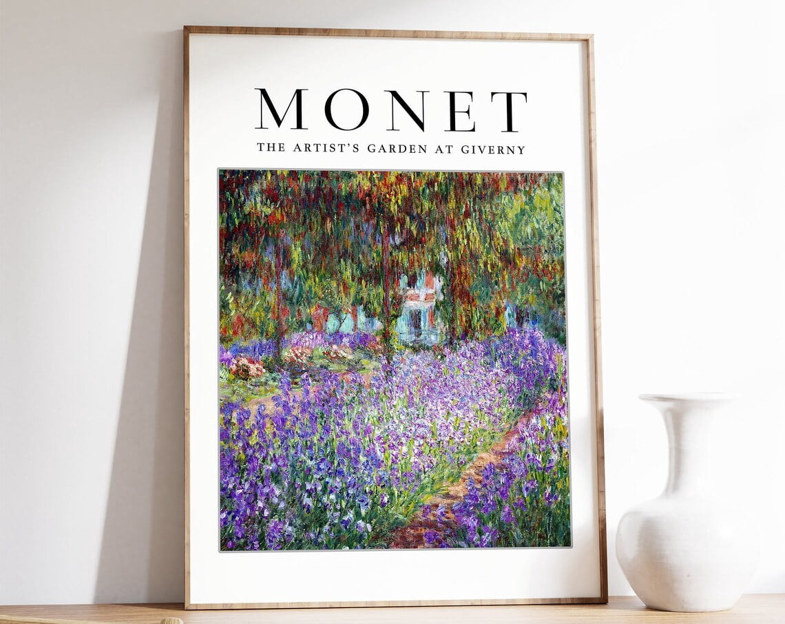 Claude Monet Exhibition Poster, Artist'S Garden Giverny, Monet Art ...