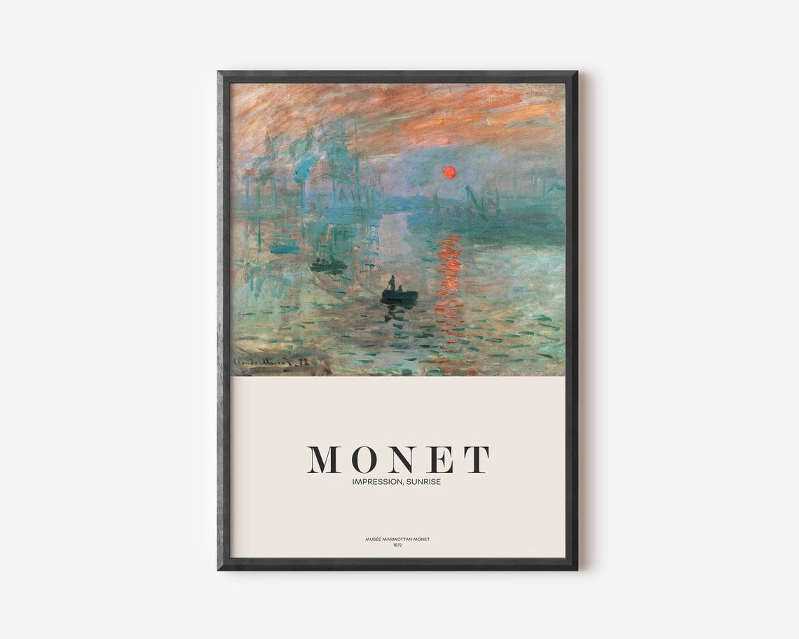 Claude Monet Exhibition Poster, Famous Gallery Wall Art Print, Painting ...