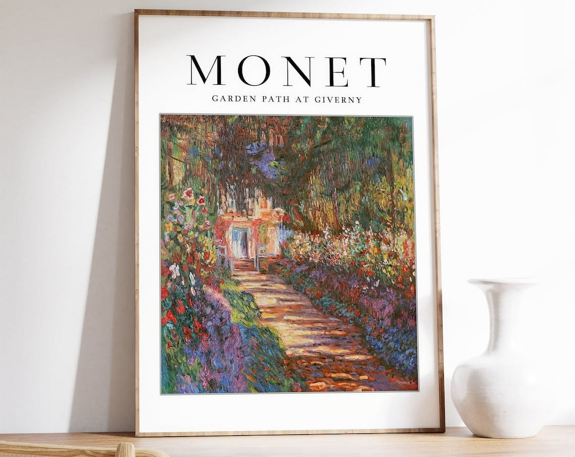 Claude Monet Exhibition Poster, Garden Path At Giverny, Monet Art Print ...