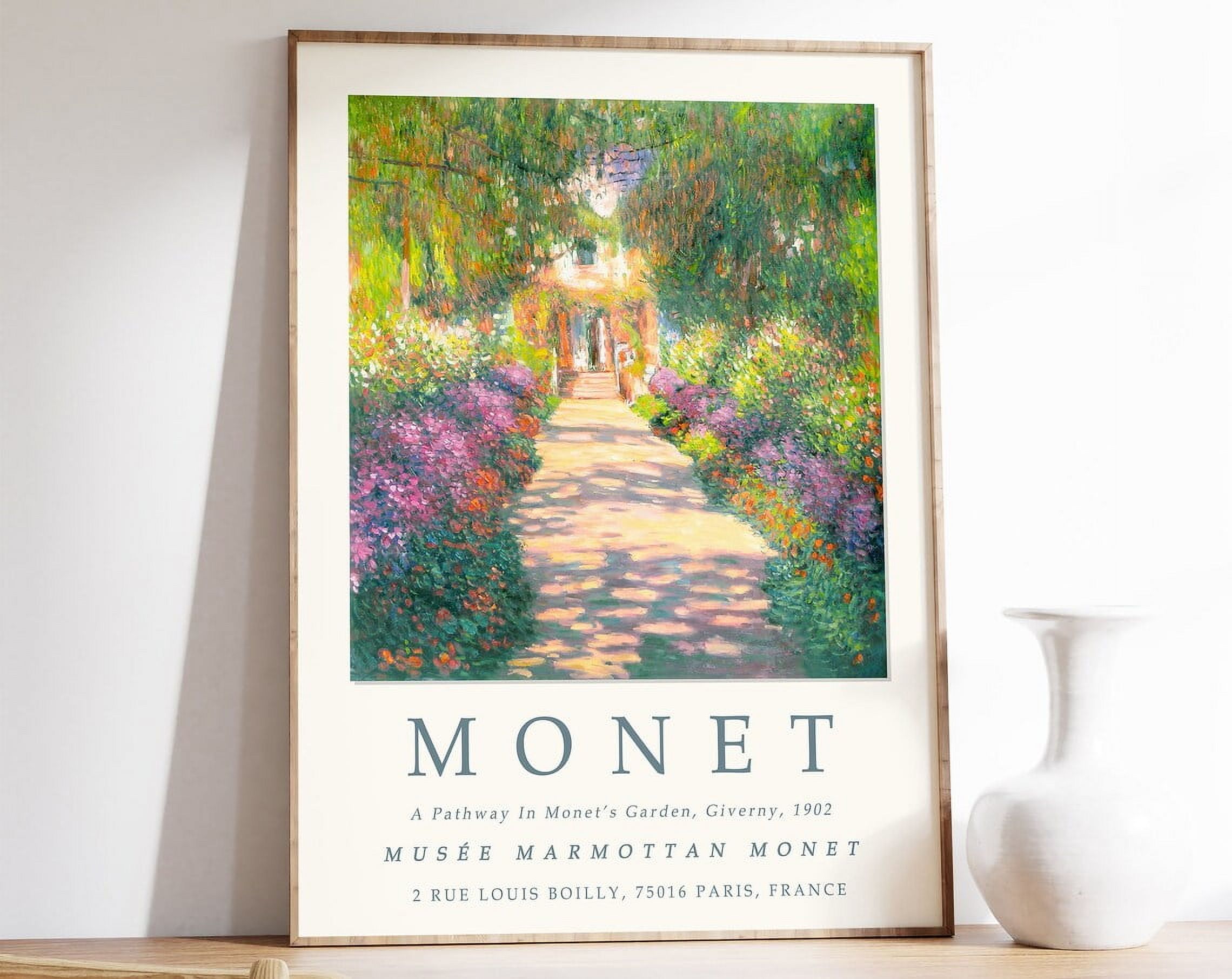 Claude Monet Exhibition Poster, A Pathway In Monet'S Garden, Monet Art ...