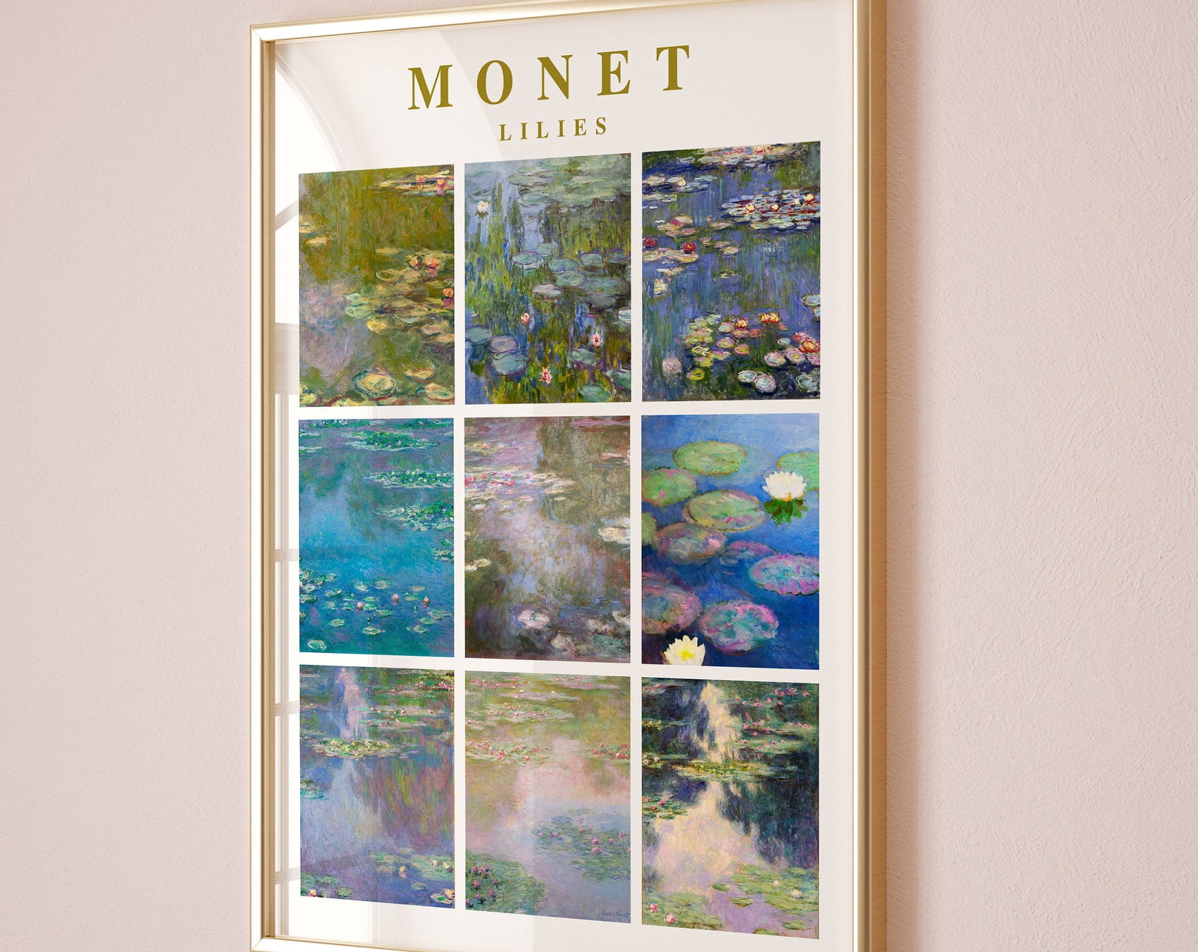 Claude Monet Exhibition Poster, Set of WaterLilies Claude Monet, Monet ...