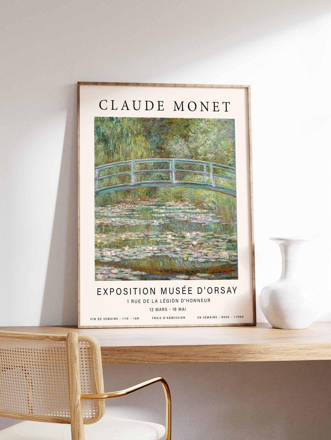 Claude Monet Exhibition Poster, Water Lilies, Monet Floral Art Print ...