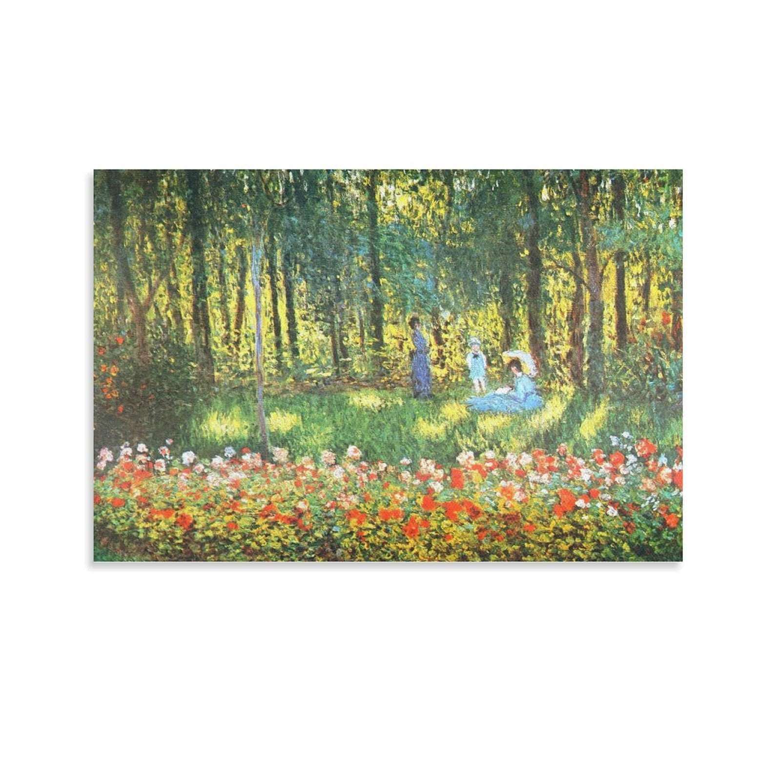 Claude Monet The Family of The Artist in The Argenteuil Garden Poster ...