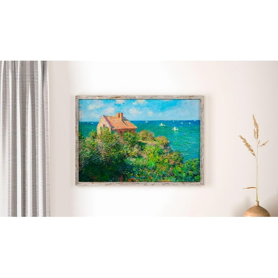Claude Monet - Fishermans Cottage At Varengeville. Landscape Nature Art ...