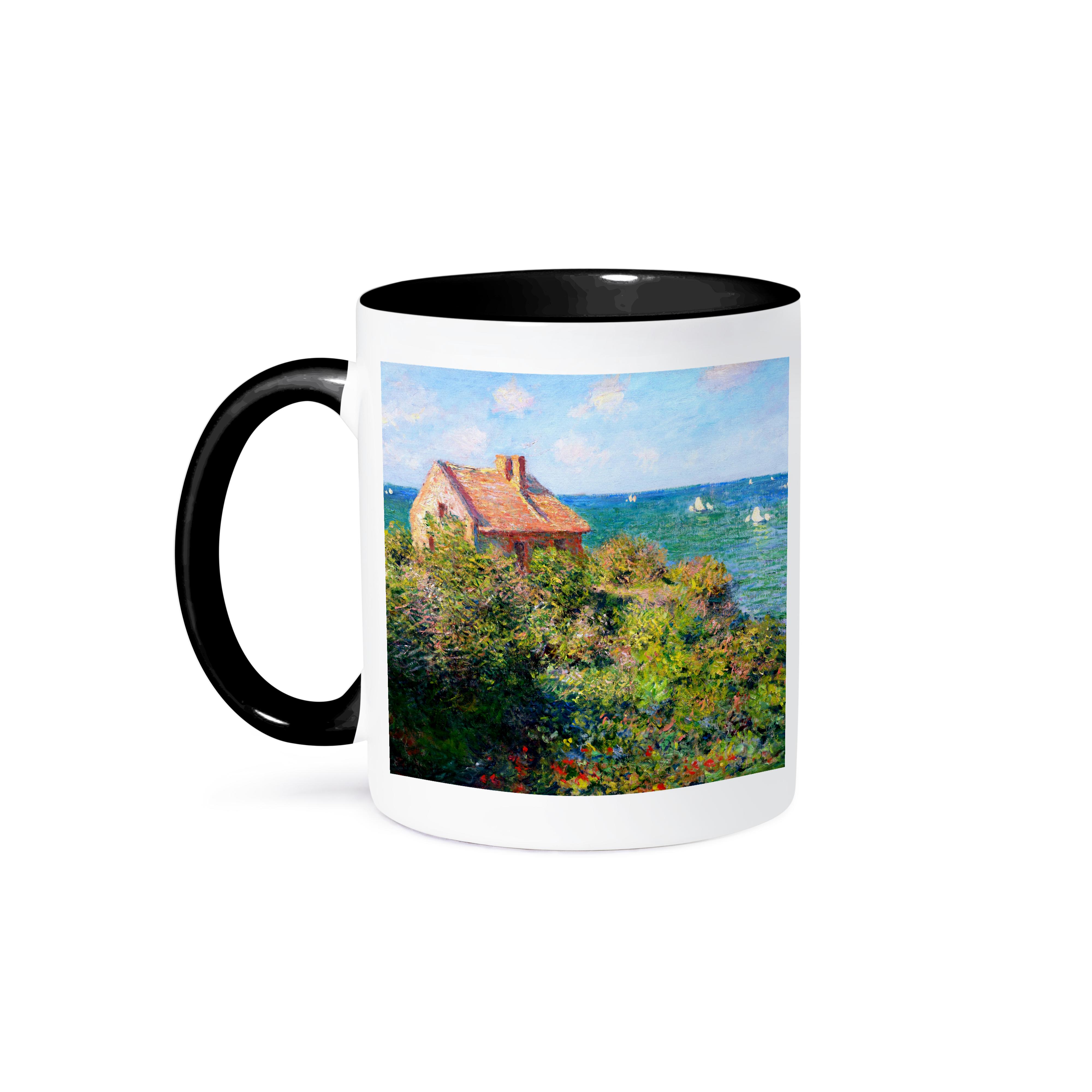 Claude Monet – Fishermans Cottage By Varengeville, 15oz Two-Tone Black ...