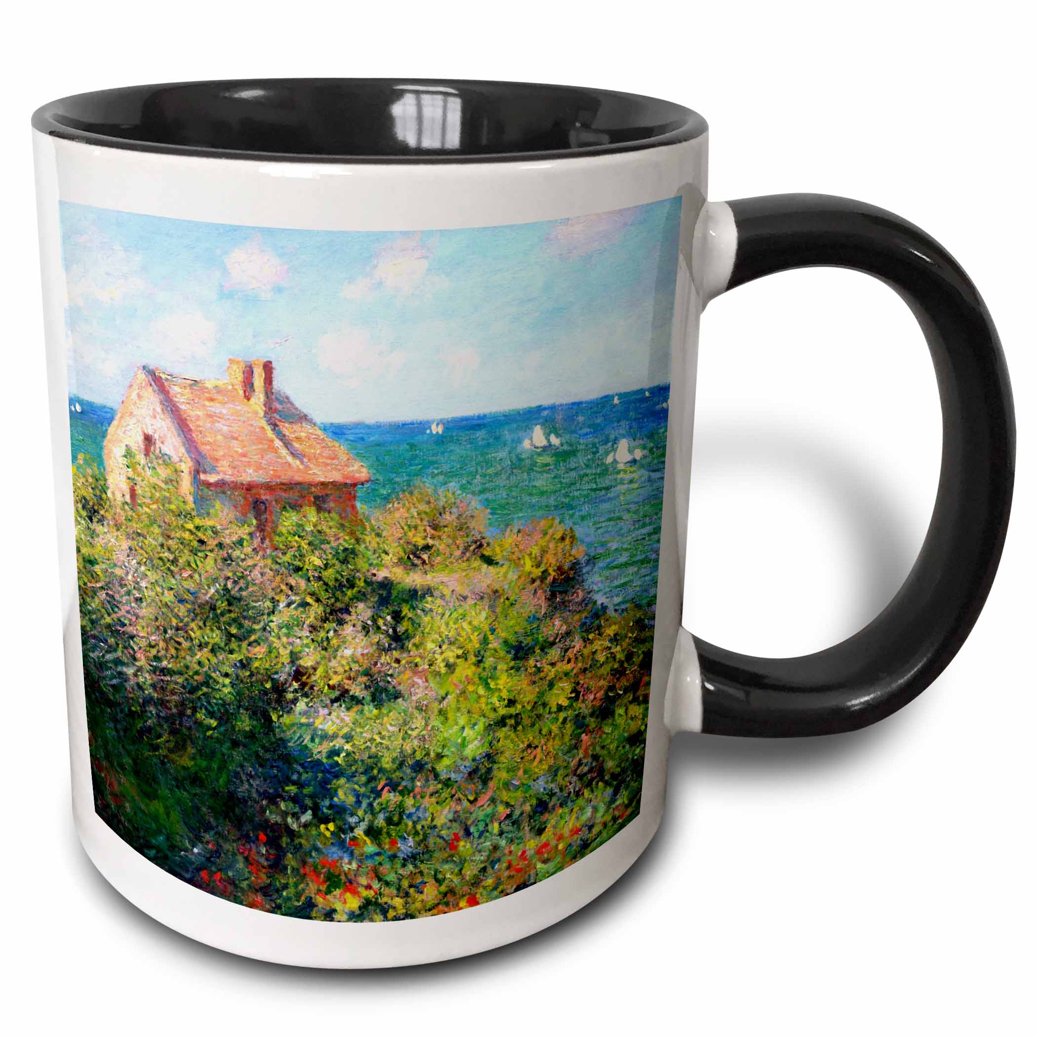 3drose, Claude Monet – Fishermans Cottage by Varengeville, 15oz Two ...