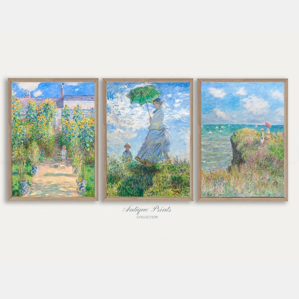Claude Monet Floral Impressionism Summer Poster Prints, Stretched ...