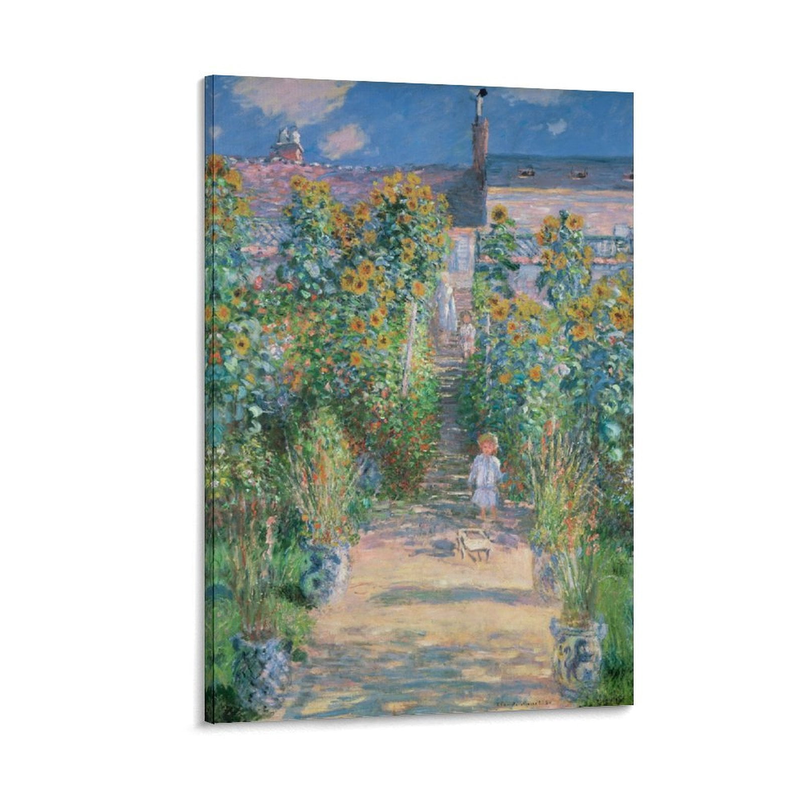 Claude Monet French Artist Garden Vetheuil Old Painting Posters ...