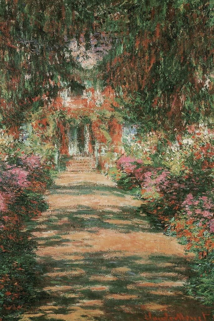 Claude Monet Garden Path At Giverny French Impressionist Master Painter ...
