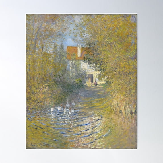 Claude Monet - Geese At The Stream 1874 Poster Wall Art Modern Wall ...