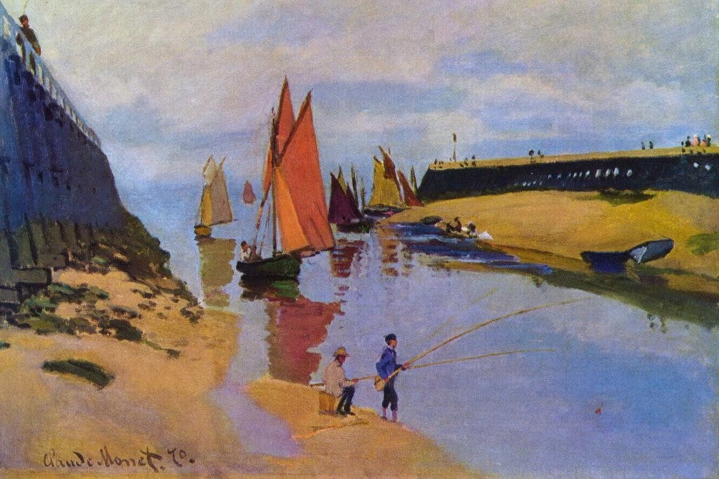 Claude Monet The Harbour at Trouville Impressionist Art Posters Claude ...