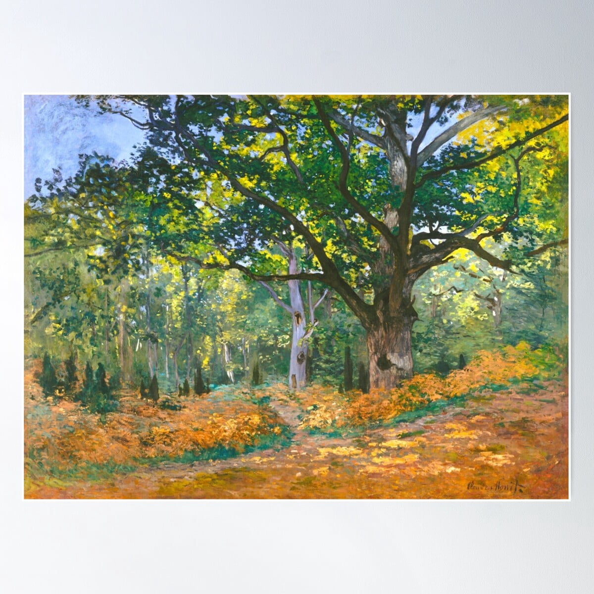 Claude Monet Hd - The Bodmer Oak, Fontainebleau Forest (1865) Poster ...