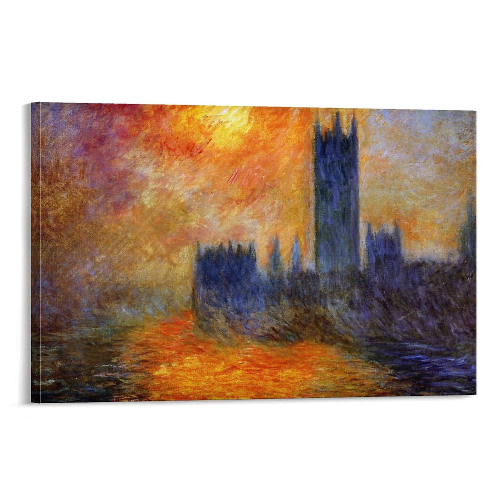 Claude Monet House Of Parliament Sun Art Print Poster Poster Cool ...