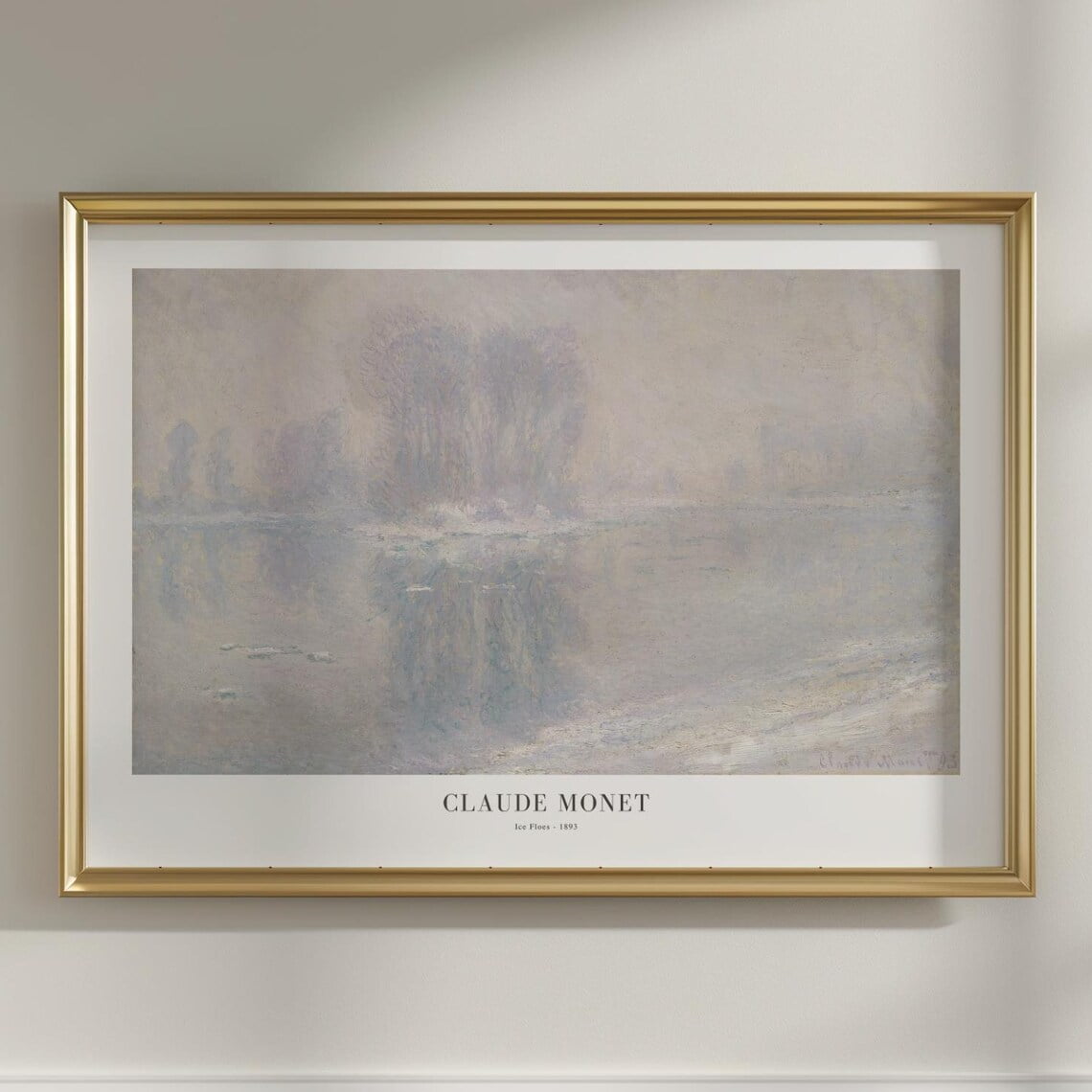 Claude Monet - Ice Floes 1893 Wall Art - Vintage Wall Art - Landscape ...