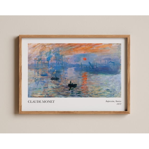 Claude Monet Impression Sunrise Print Le Havre Harbor Seascape 1872 ...
