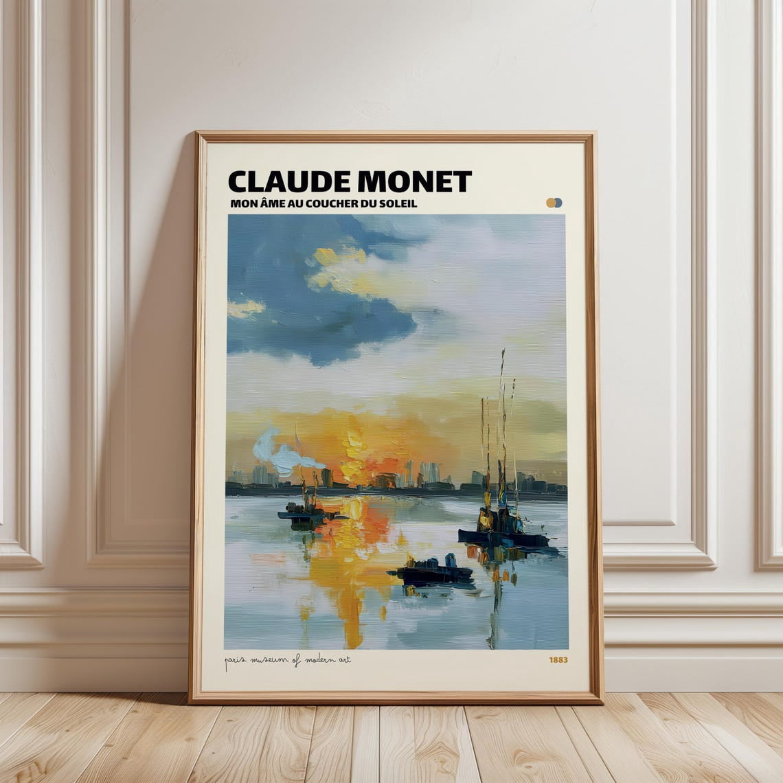 Claude Monet Inspired Abstract Wall Art Version Two, Unframed Canvas ...