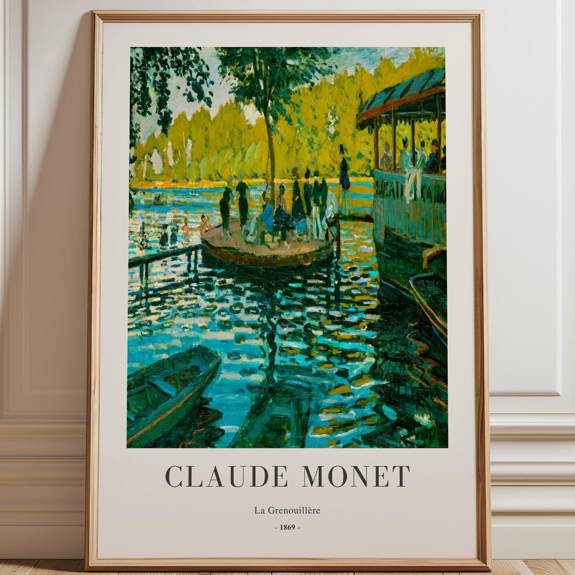 Claude Monet - La Grenouillère 1869 Wall Art - Vintage Poster ...