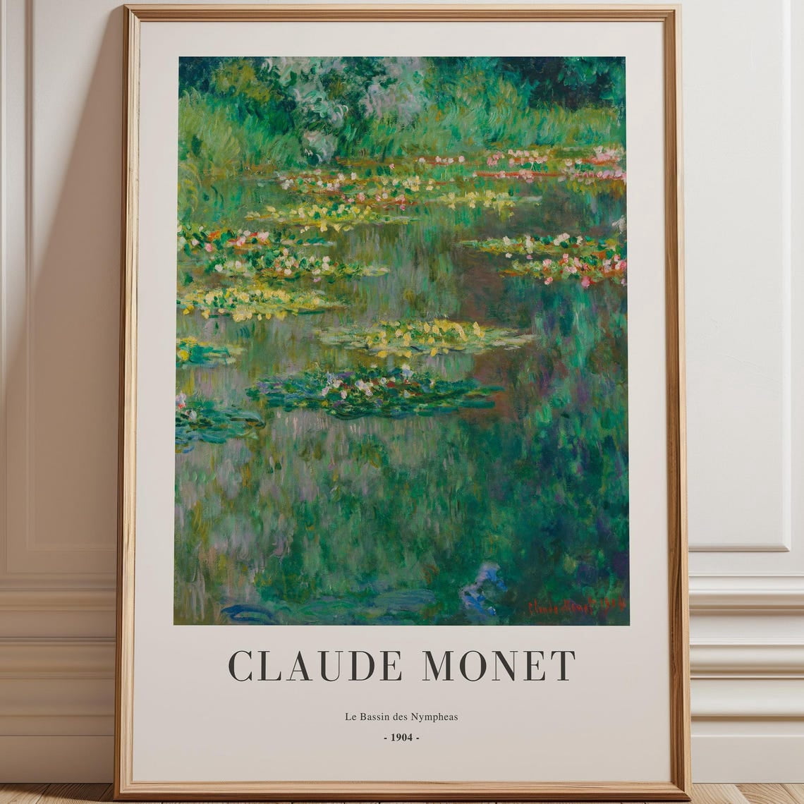 Claude Monet - Le Bassin Des Nympheas 1904 Wall Art - - Wall Art ...