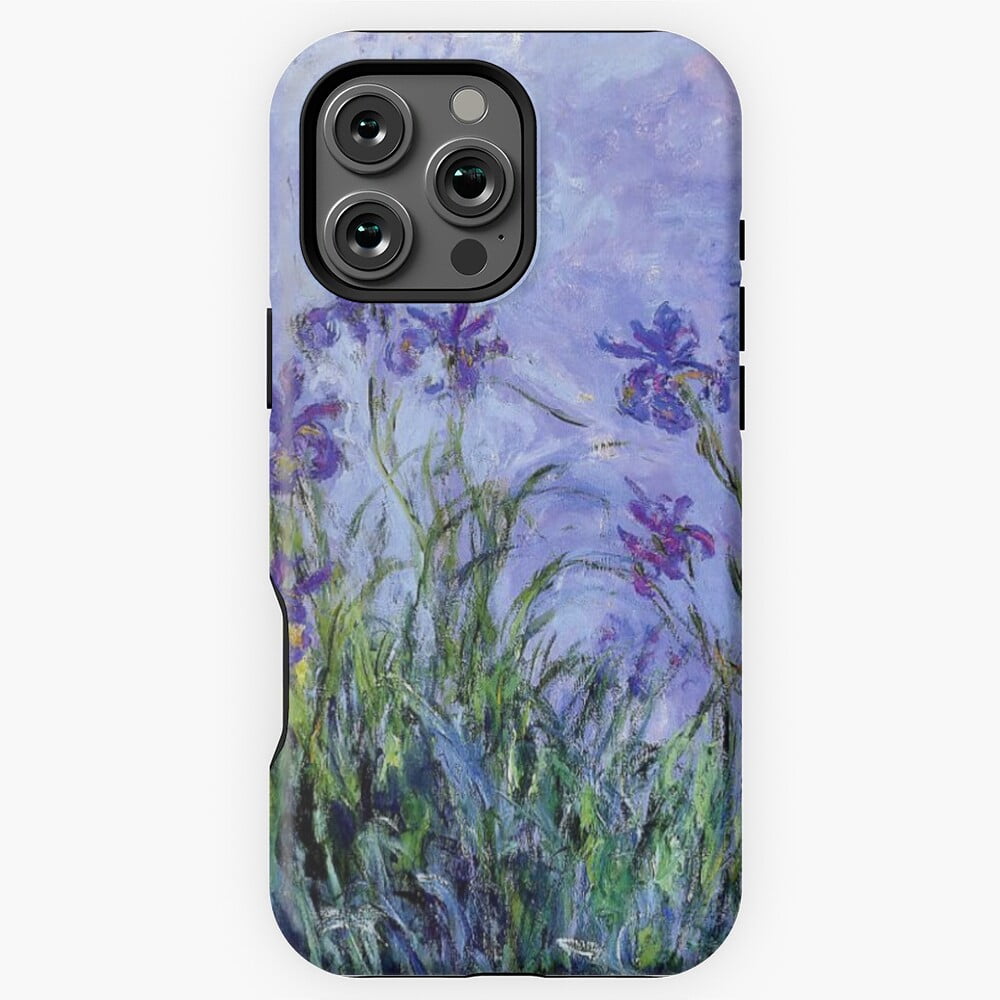 Claude Monet Lilac Irises Phone Case for iPhone 16 15 14 13 12 11 Pro ...