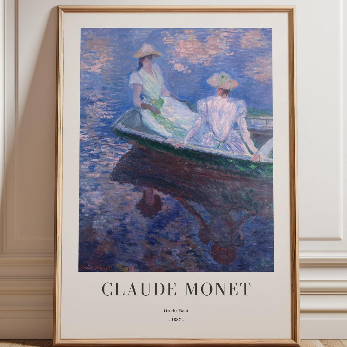 Claude Monet - On The Boat 1887 Wall Art - Oil Painting - Large Wall ...