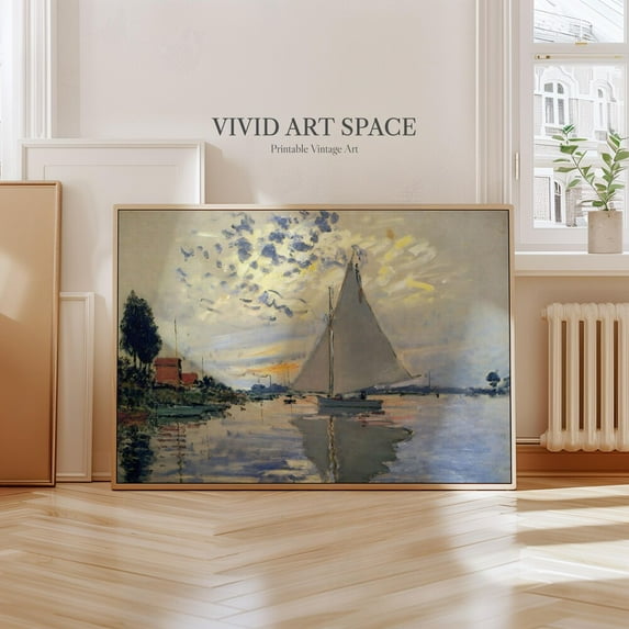 Claude Monet Painting Print, Sailboat, Giclee Print, Fine Art Print ...