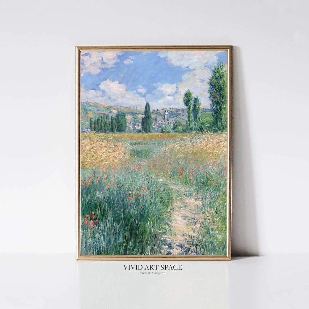 Claude Monet Path On The Island, Impressionist Landscape Painting ...