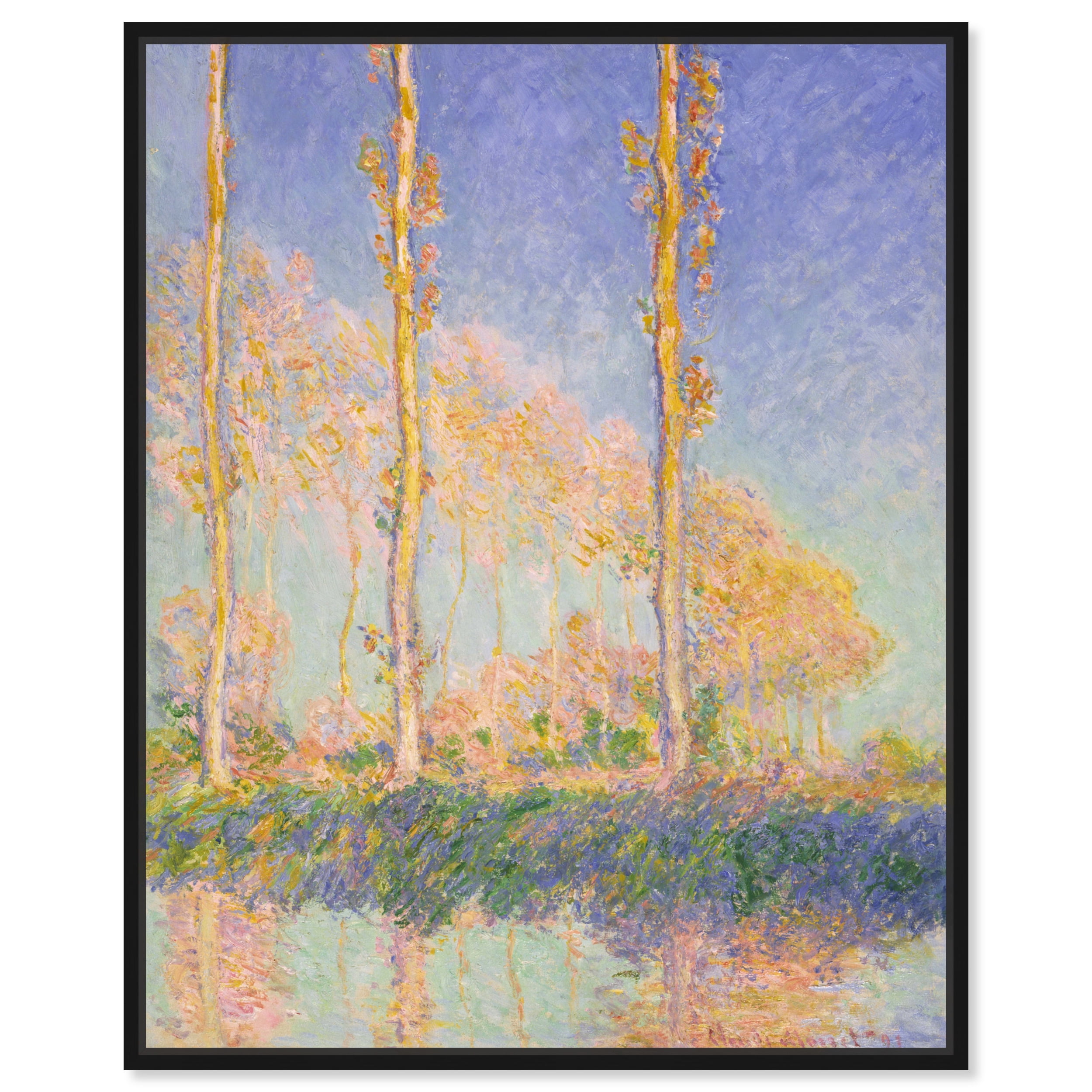 Claude Monet-Poplars Classic Monet Art Prints Canvas Wall Art by Art ...