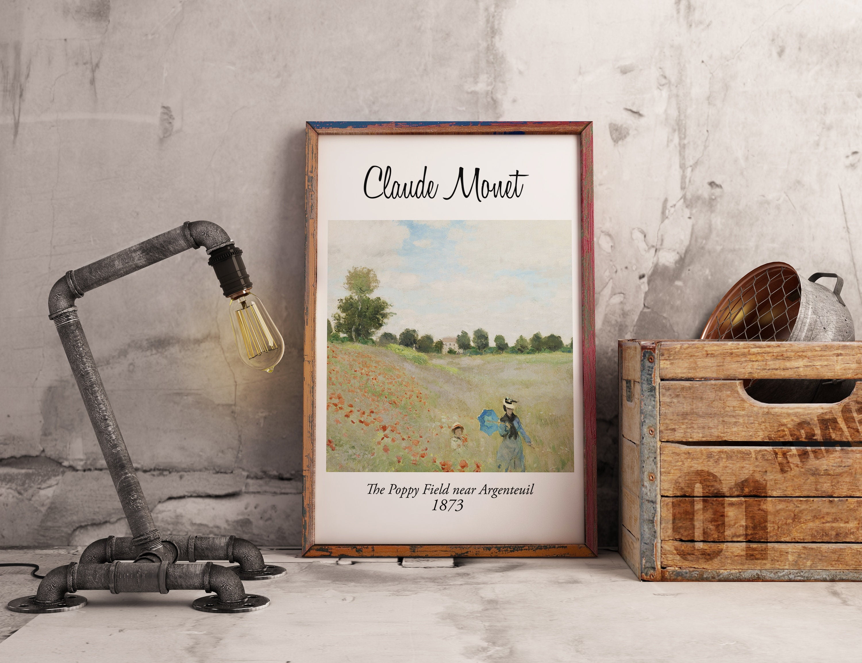 Claude Monet Poppy Field Poster | Impressionist Vintage Art | Wall ...