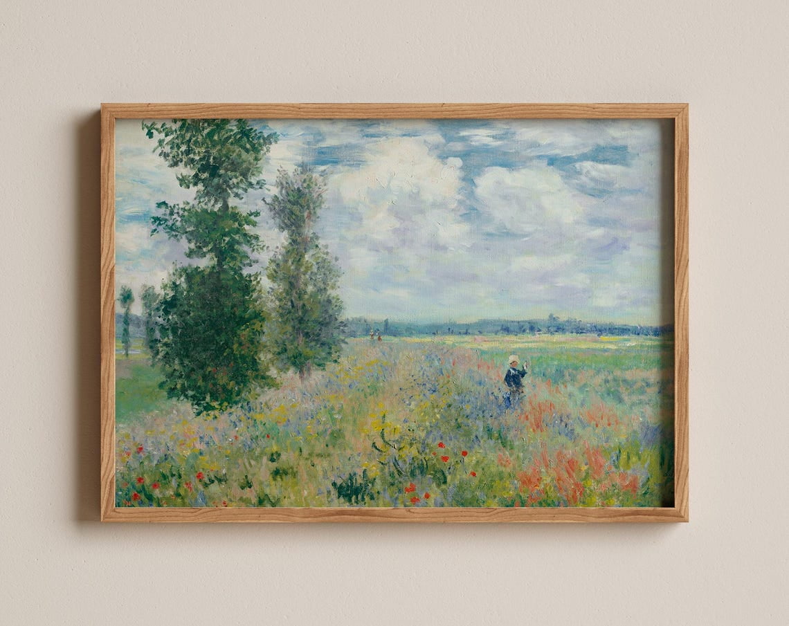 Claude Monet Poppy Fields Near Argenteuil Print - Impressionist ...