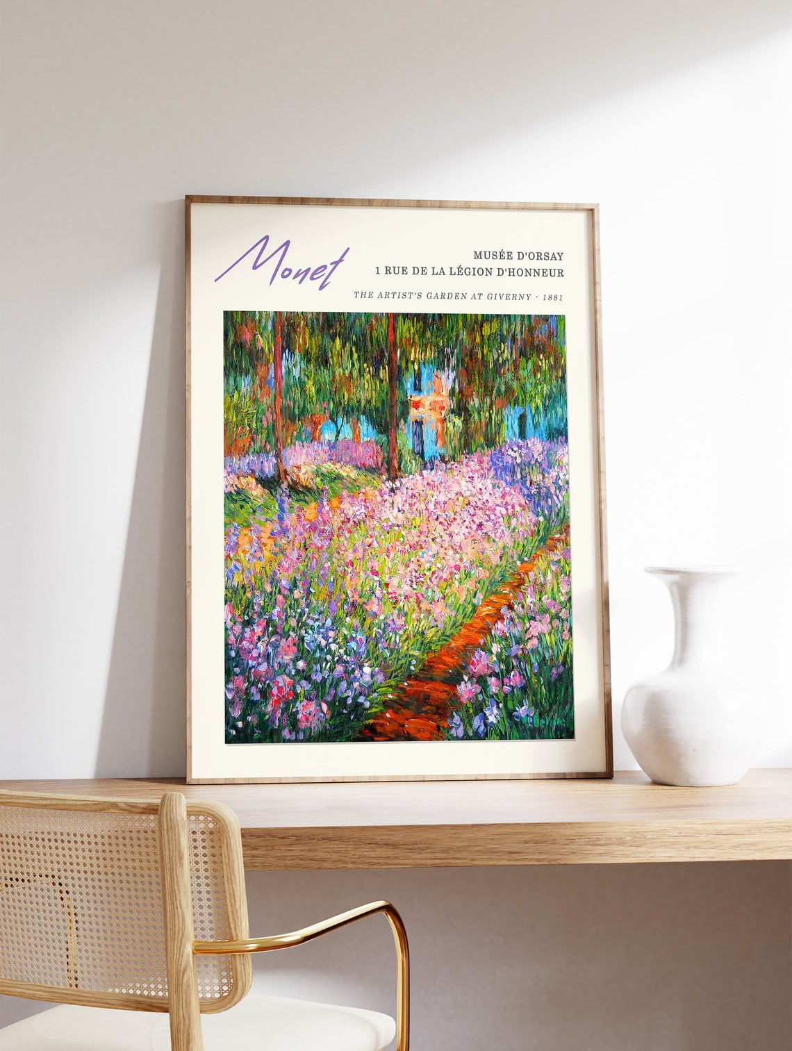 Claude Monet Poster, The Artists Garden, Monet Print, Vintage French ...
