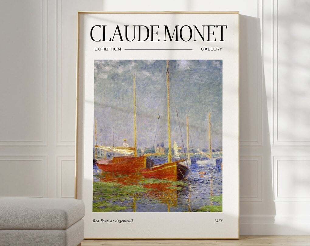 Claude Monet Poster - Mid Century Modern Wall Art For Aesthetic Room ...