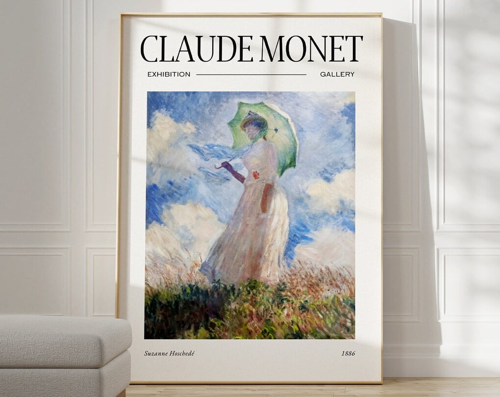 Claude Monet Poster - Mid Century Modern Wall Art For Aesthetic Room ...