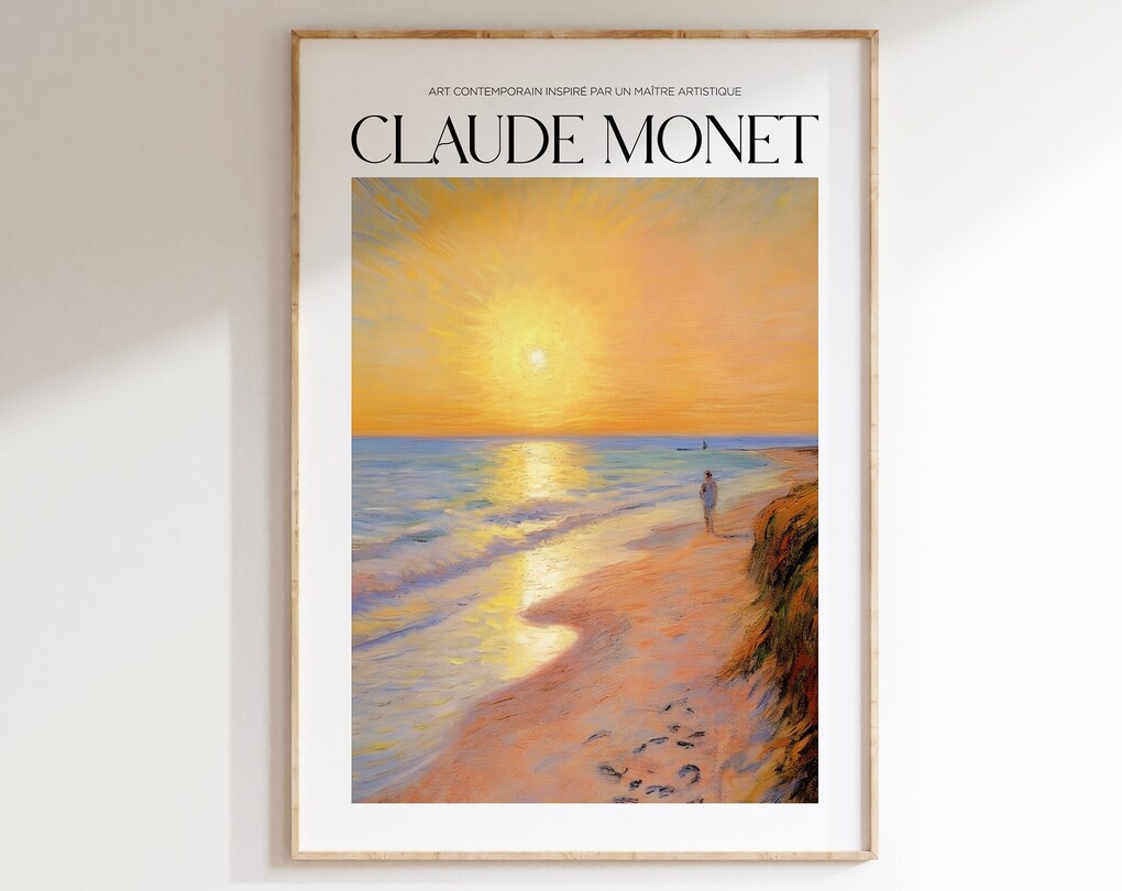 Claude Monet Poster - Mid Century Modern Wall Art For Aesthetic Room ...