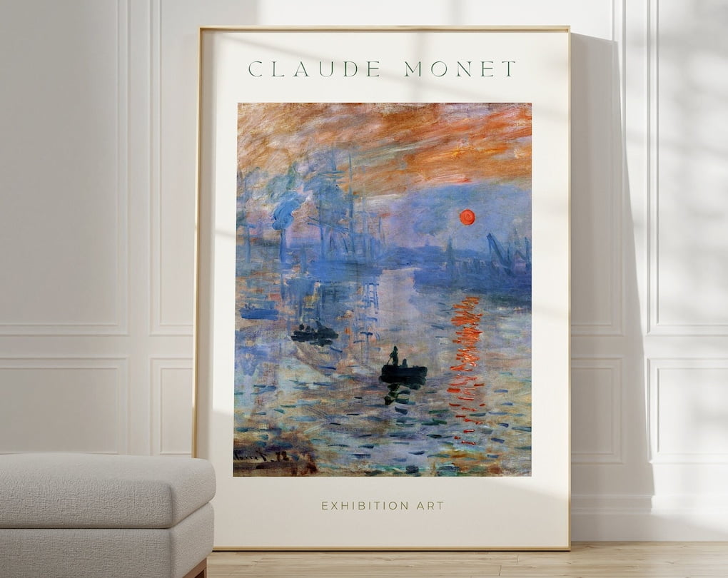 Claude Monet Poster - Mid Century Modern Wall Art For Aesthetic Room ...