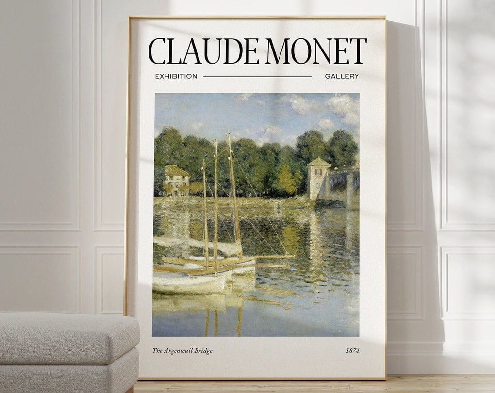Claude Monet Poster - Mid Century Modern Wall Art For Aesthetic Room ...