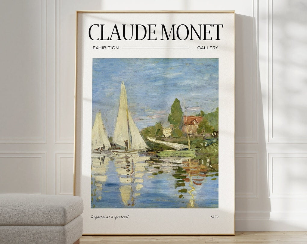Claude Monet Poster - Mid Century Modern Wall Art For Aesthetic Room ...